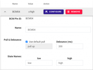 GPIO App | PiCockpit