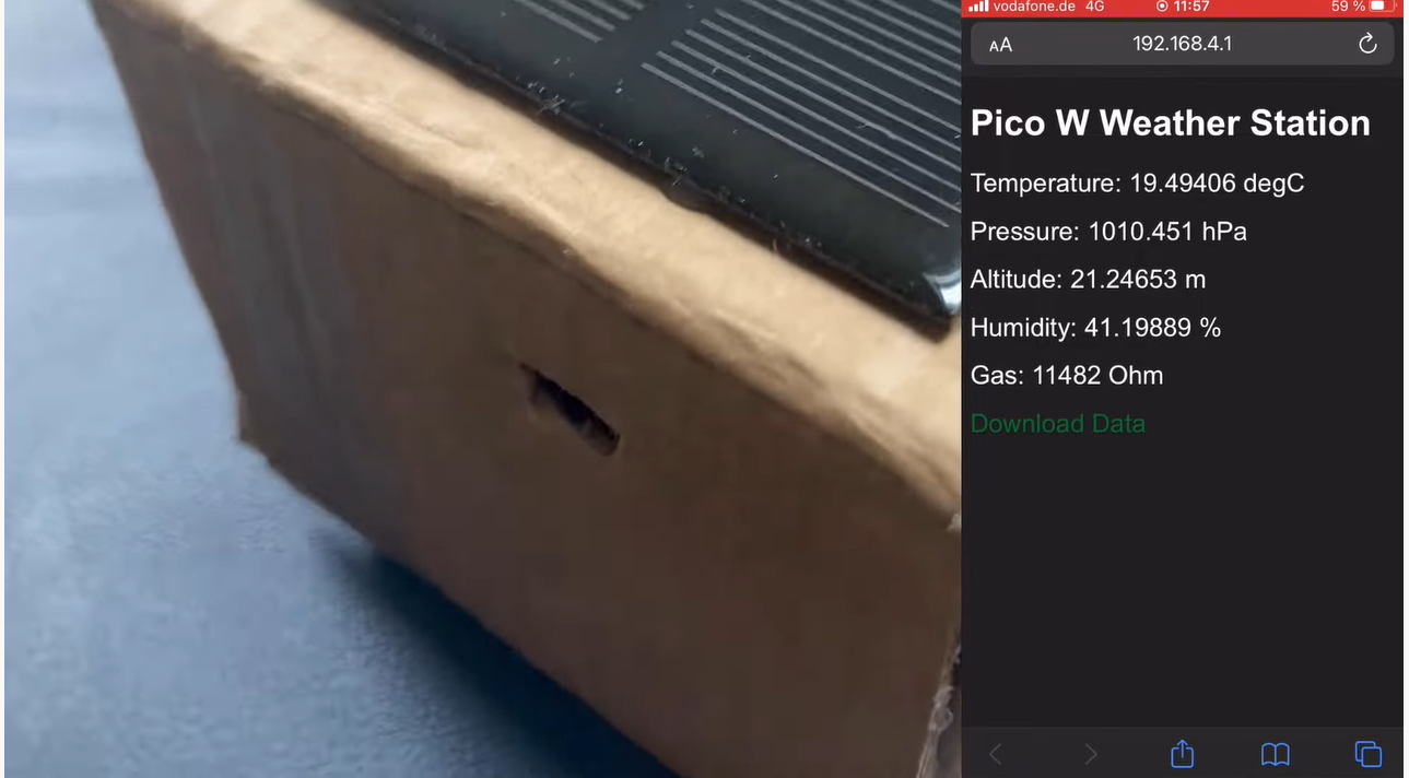 Raspberry Pi Pico W (Solar-Powered) Remote Weather Station | PiCockpit