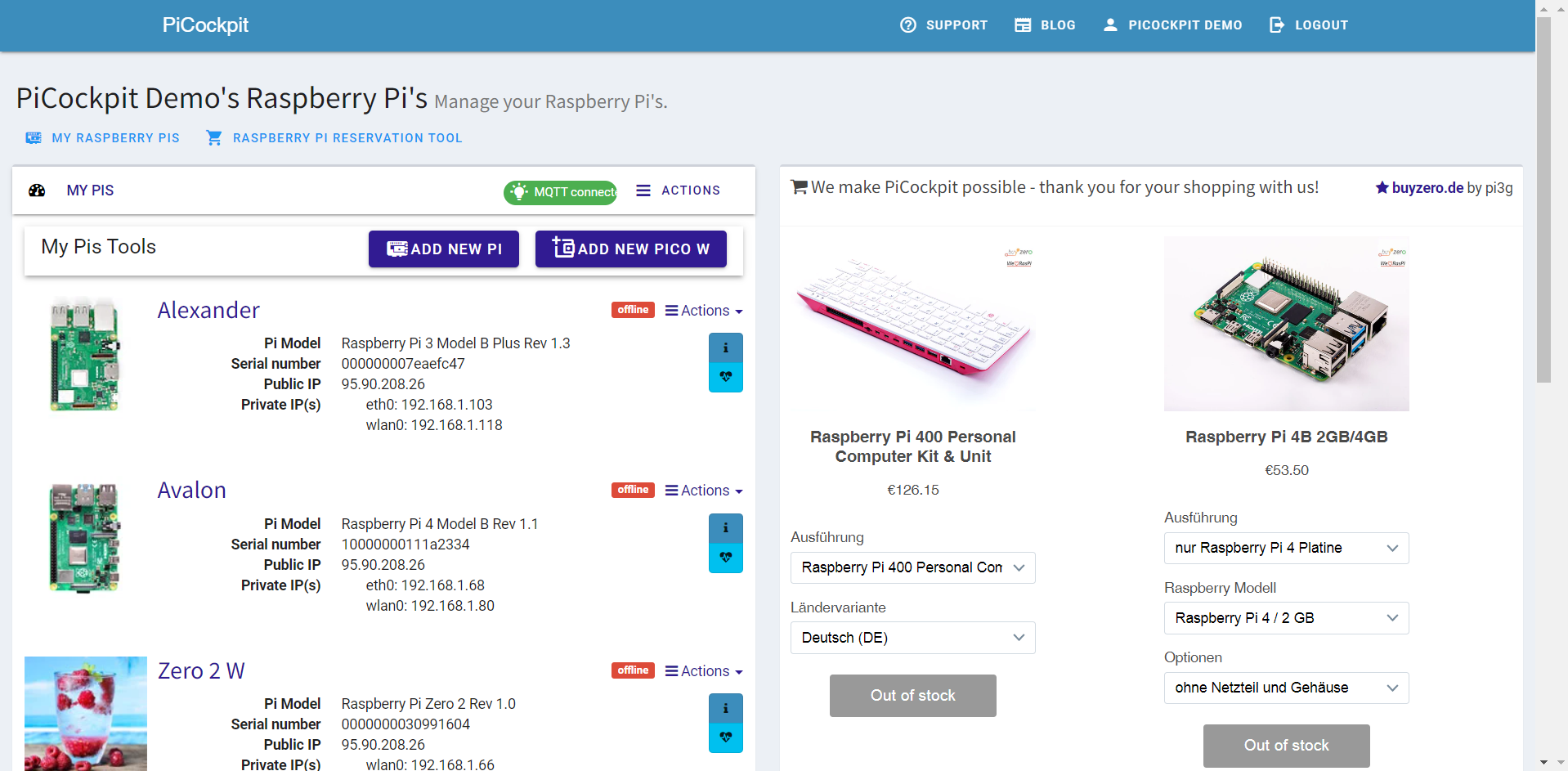 PiCockpit frontend v2.7.0 is here! | PiCockpit