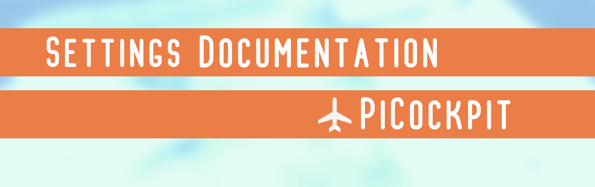 Settings App | PiCockpit